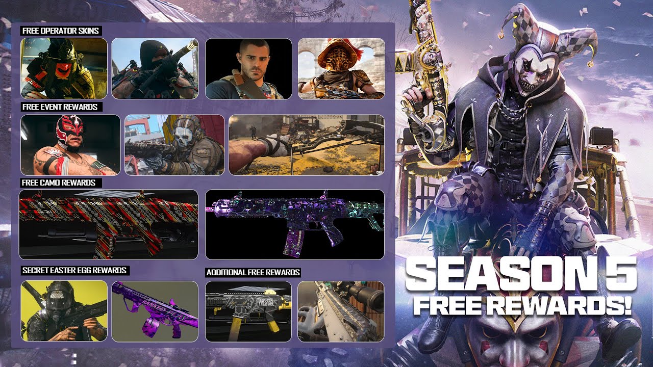 NEW 75+ FREE MW3 SEASON 5 REWARDS! (Free Operators, Bundles, Camos ...