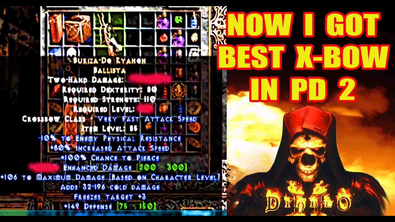 Ahhh Best Weapon Crossbow Buriza Do Kyanon Drop Project Diablo 2 - YouTube