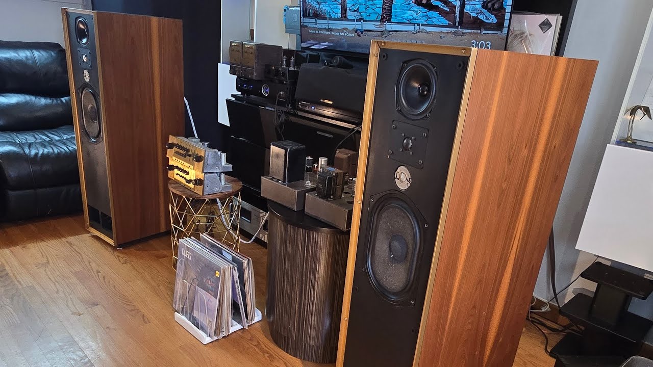 TDL Transmission Line Speakers and Eico HF20 - YouTube
