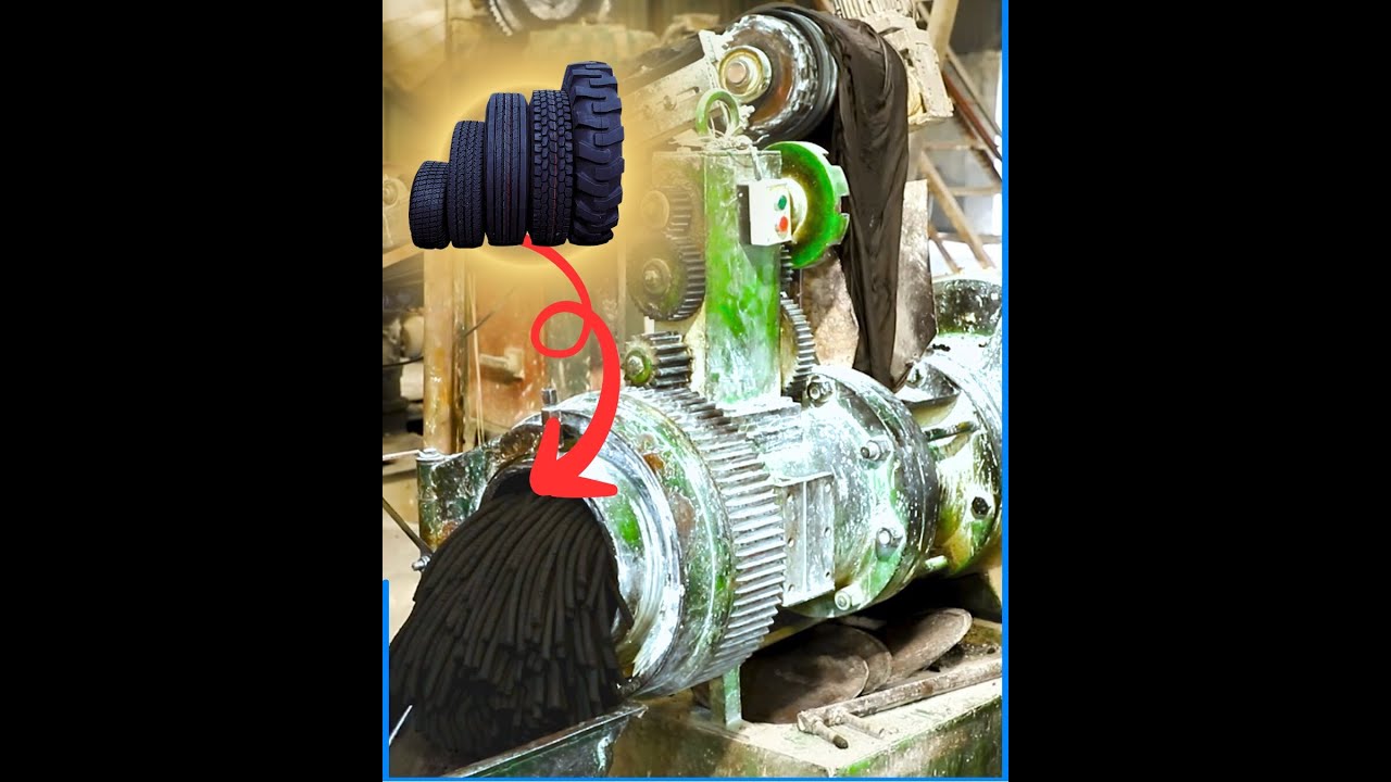 Tyre Recycling Process | Reclaimed Rubber Making Inside Factory - YouTube