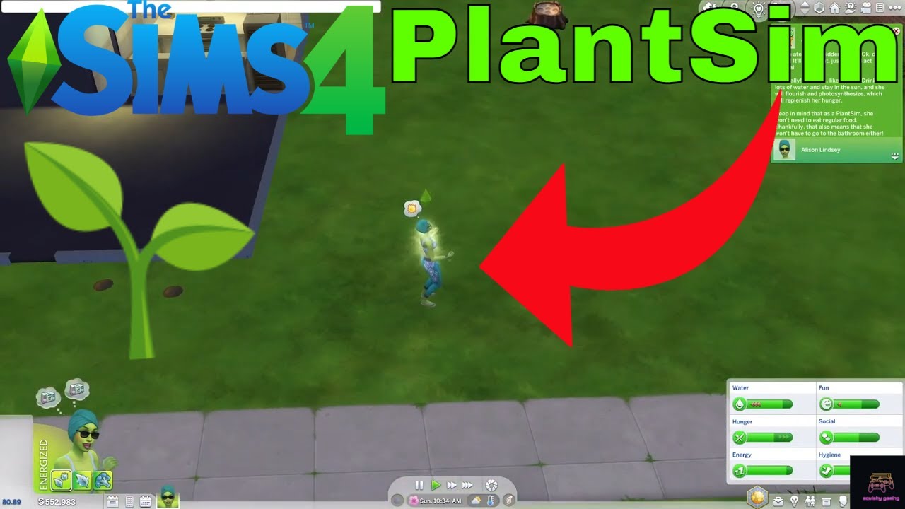 The Sims 4 How To Turn Into A PlantSim Tutorial - SquishyMain - YouTube