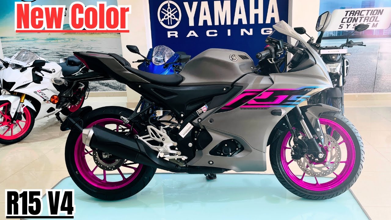 2024 Yamaha R15 V4 Vivid Magenta Metallic Color Review On Road Price ...