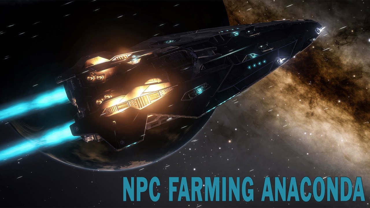 Elite: Dangerous. Anaconda with 4 Plasma Slug Rail Guns and 4 ...