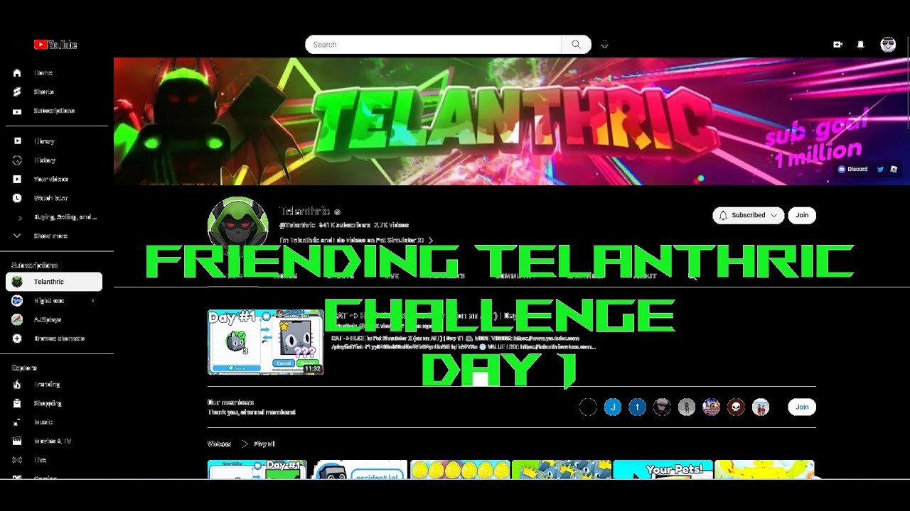 Friending Telanthric Challenge (Day 1) - YouTube