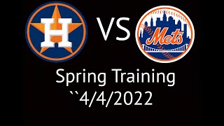 Astros VS Mets Spring Training Condensed Game Highlights 4/4/22 by ...