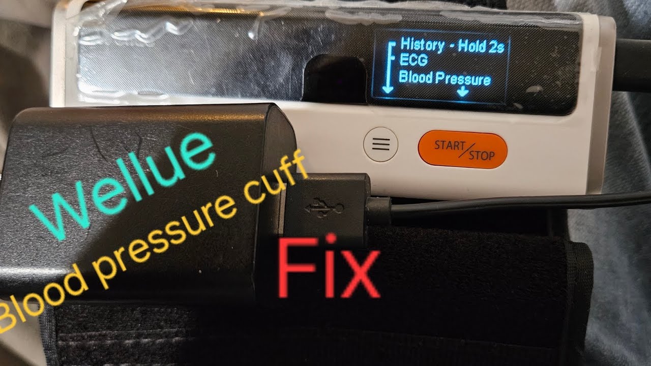 Wellue blood pressure monitor cuff not charging. Fix - YouTube