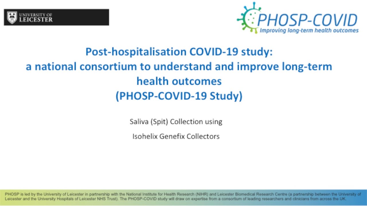 PHOSP Covid Isohelix Saliva Sample Collection - YouTube