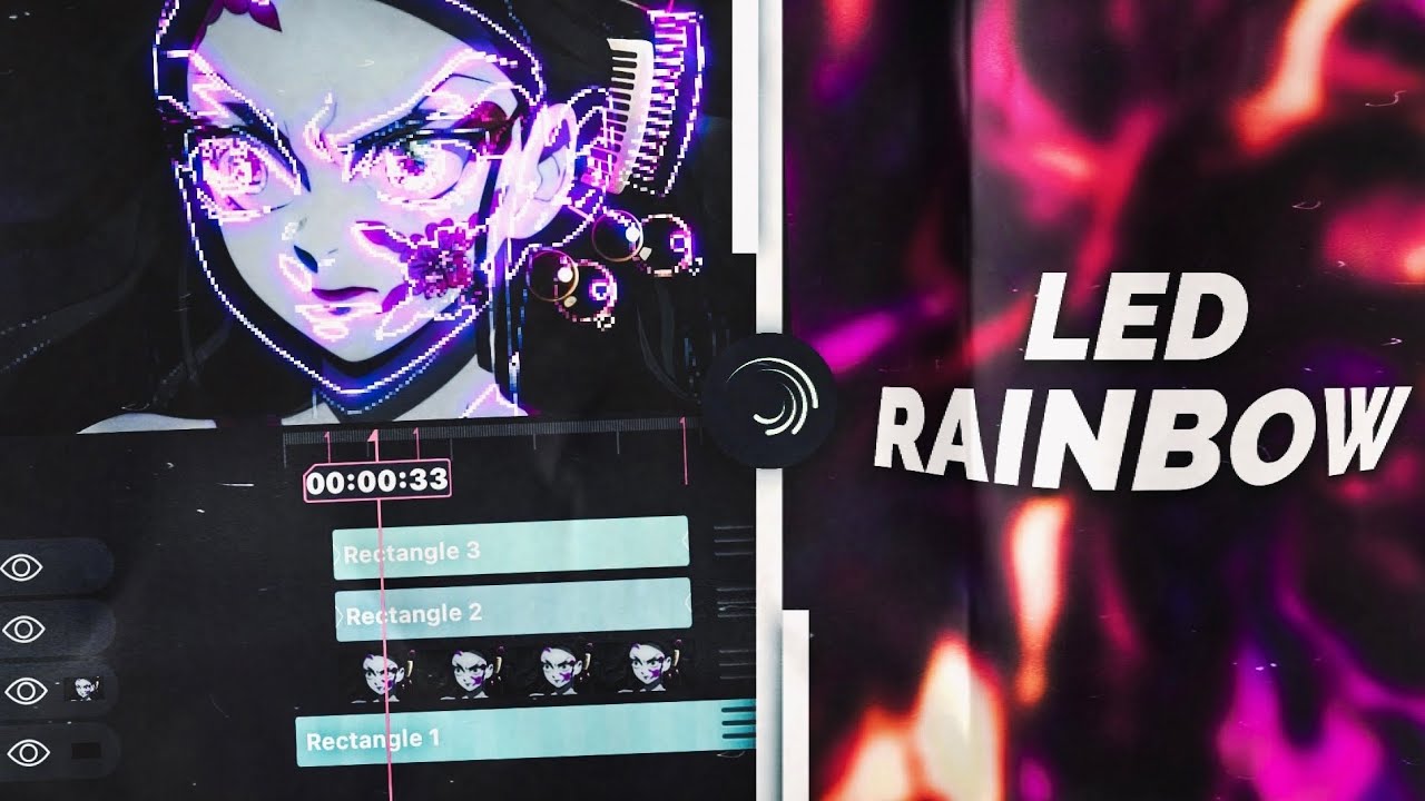 LED Rainbow | ALIGHT MOTION | ANDROID & iOS | TUTORIAL - YouTube