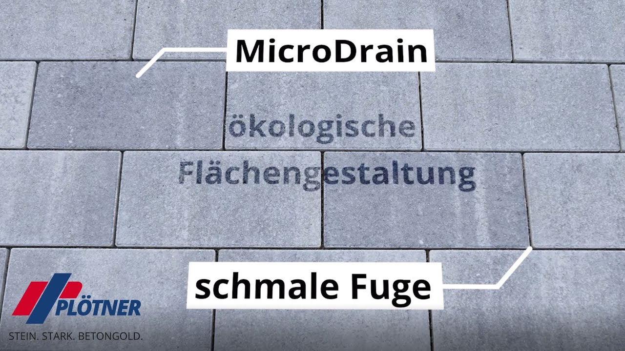 Plötner Ökopflasterstein MicroDrain - YouTube
