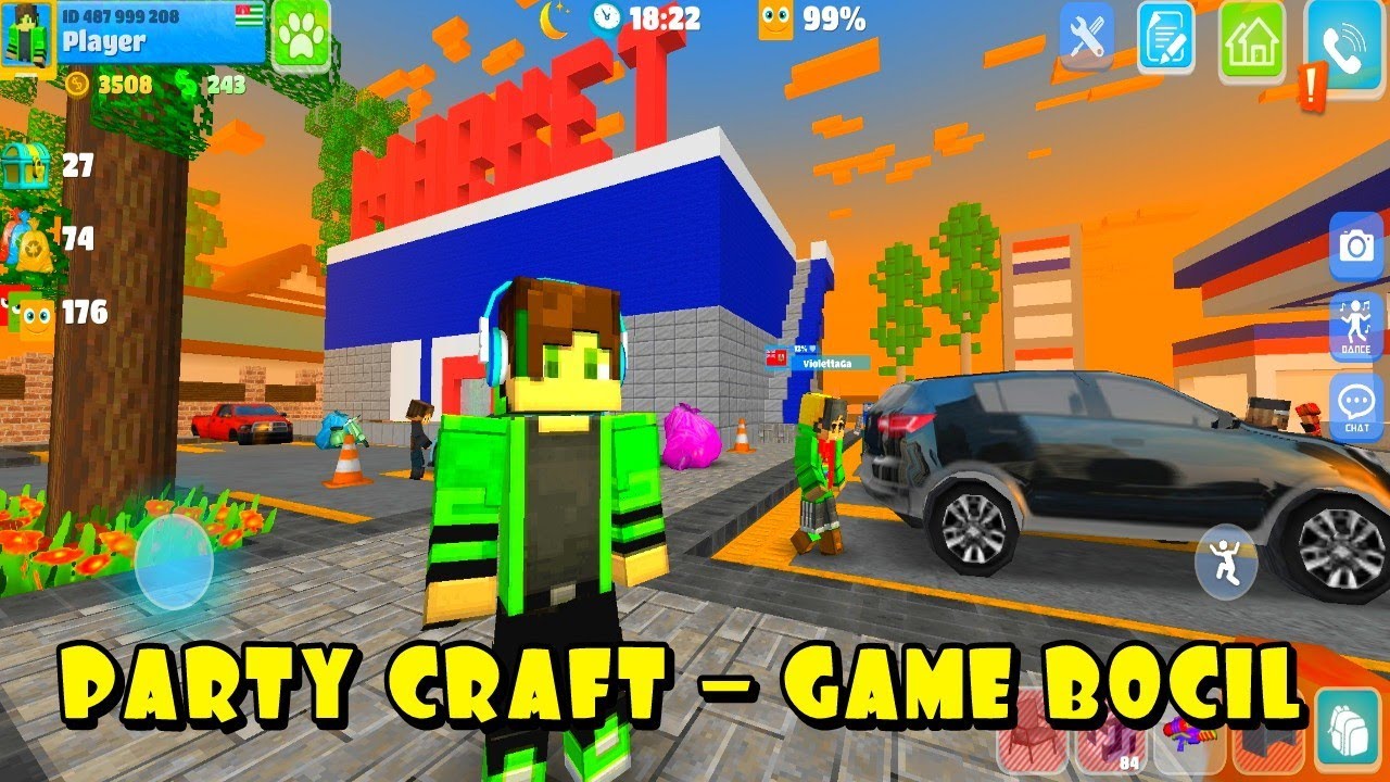 PARTY CRAFT - PERTAMA KALI MASUK KOTA CANDYLAND #partycraft #gamecraft ...