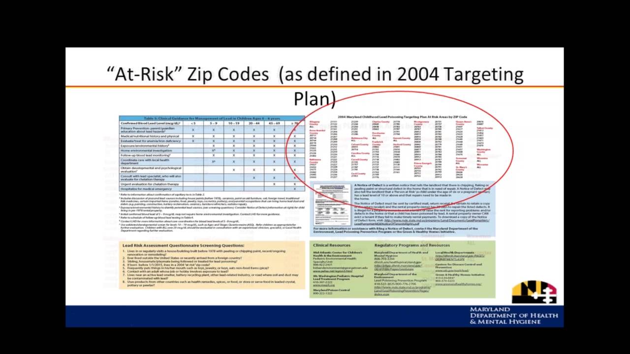 2016 Maryland Guidelines for the Assessment & Management of Childhood ...