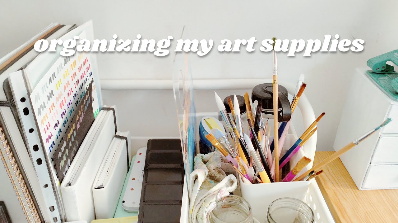 organizing my art supplies + art supplies tour - YouTube