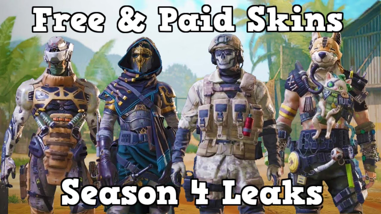 SEASON 4 LEAKS | All Free, Lucky Draw, Crate, & Bundle Characters Skins ...
