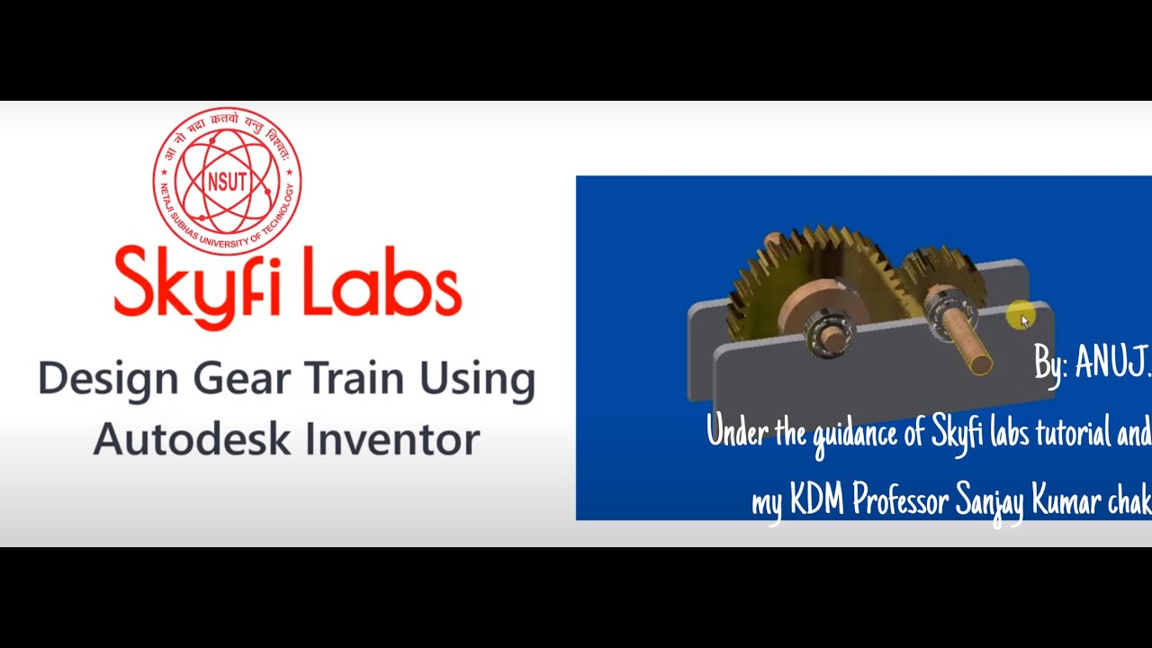 Gear Train Project using Autodesk Inventor - YouTube