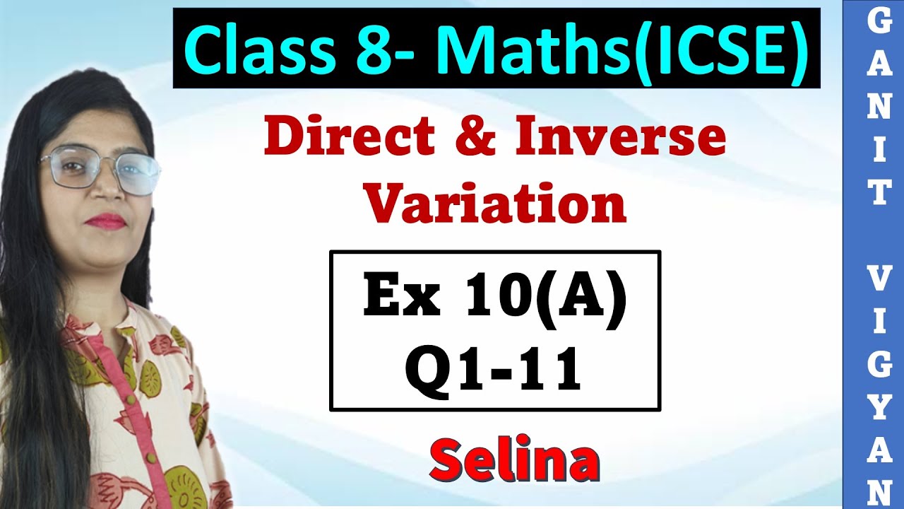 Direct and Inverse variation | ICSE class 8 mathematics | Chapter 10 ...