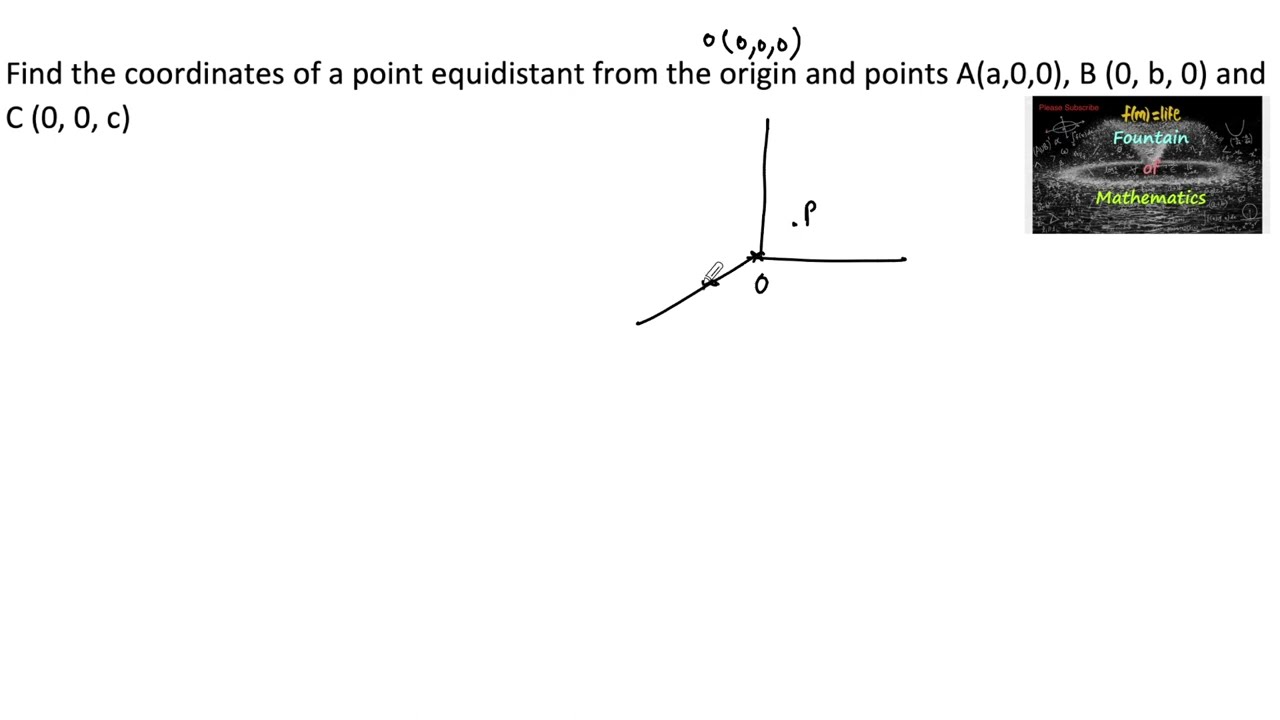 Find the coordinates of a point equidistant from the origin|RD Sharma ...