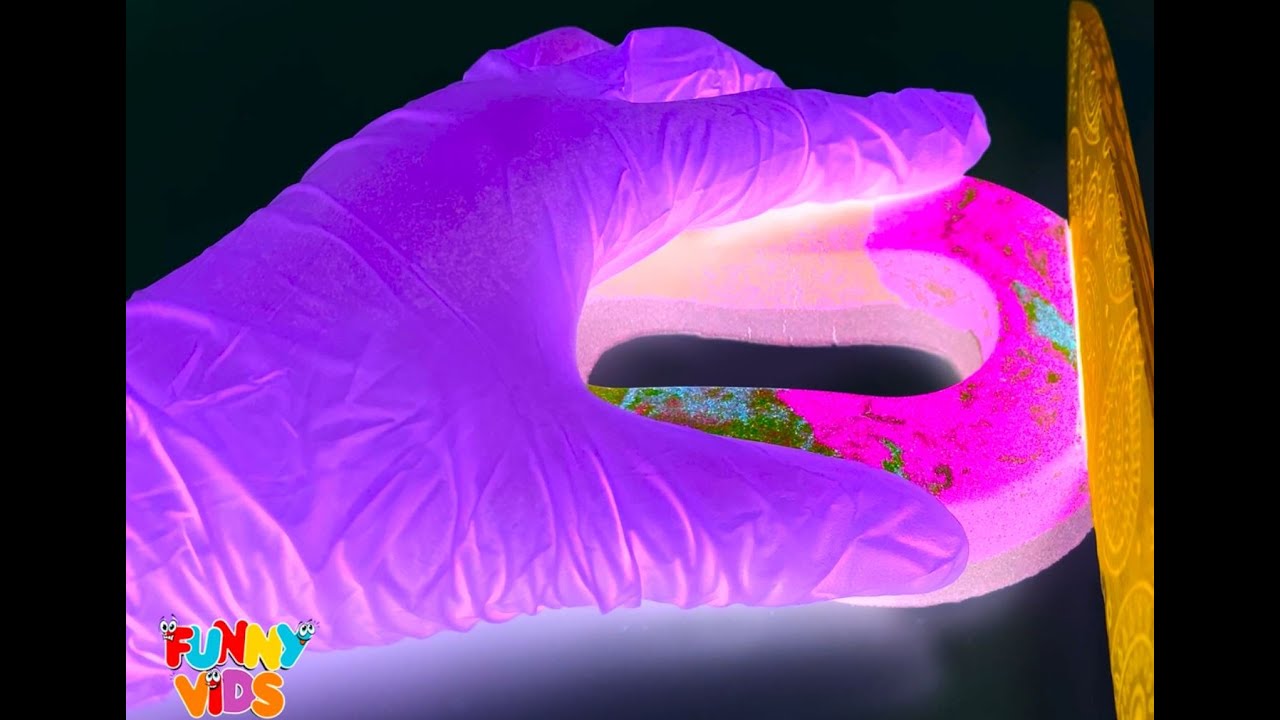 Satisfying Video l How to make Rainbow Toenail Cake WITH Kinetic Sand ...