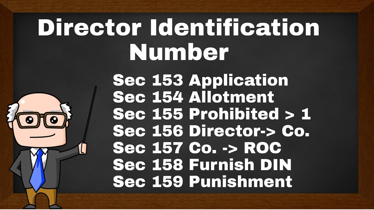 #6 Director Identification Number (DIN) || Sec 153 to Sec 159 of ...