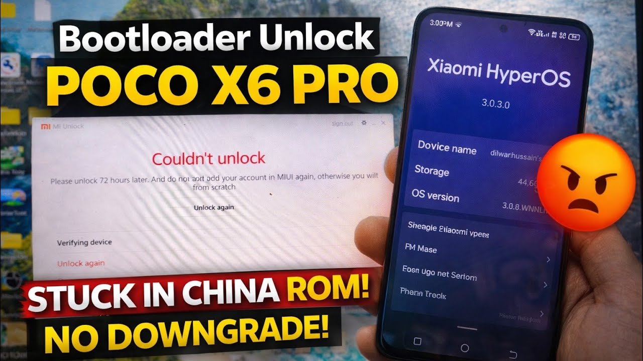 Bootloader Unlock Any Poco / Xioami Redmi Phone / Poco X6 pro Hyper Os ...