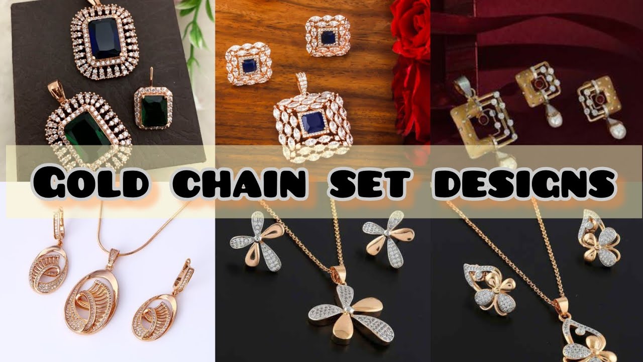 Gold Necklace chain set designs// Gold chain set designs #goldnecklace ...