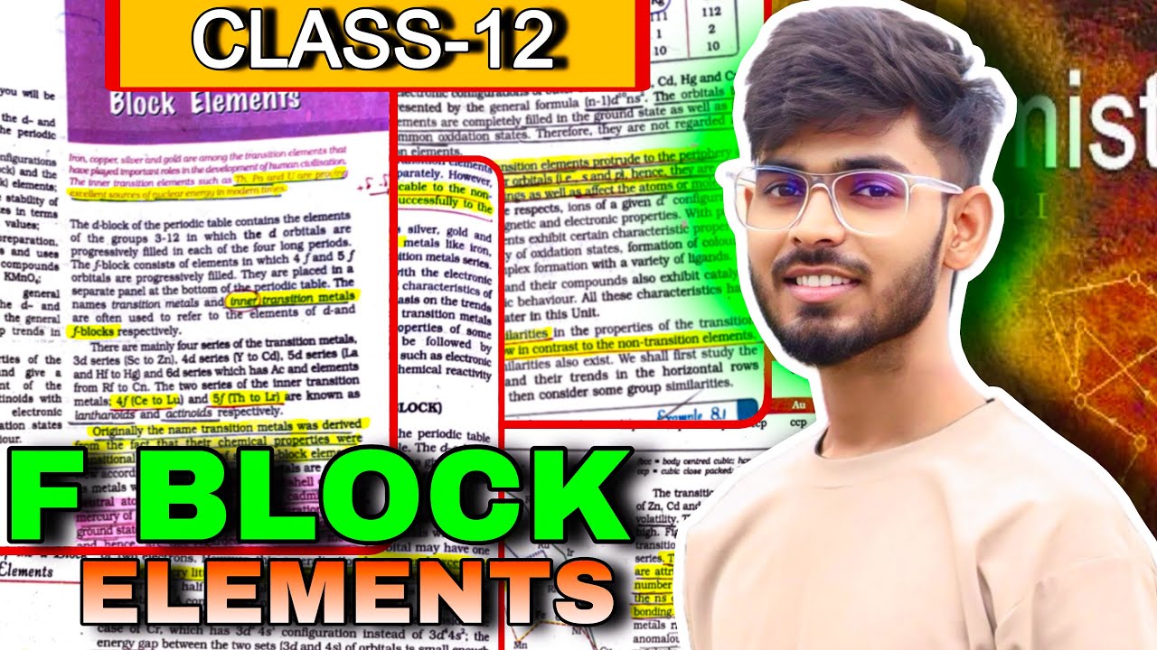 COMPLETE: f block elements class 12 | f block in one shot 2024-25 - YouTube