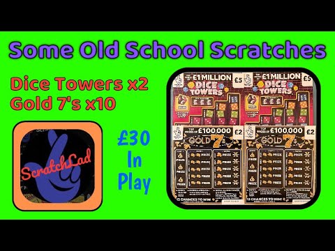 Sunday Funday Old school scratchcards- Dice Towers Gold 7’s - YouTube