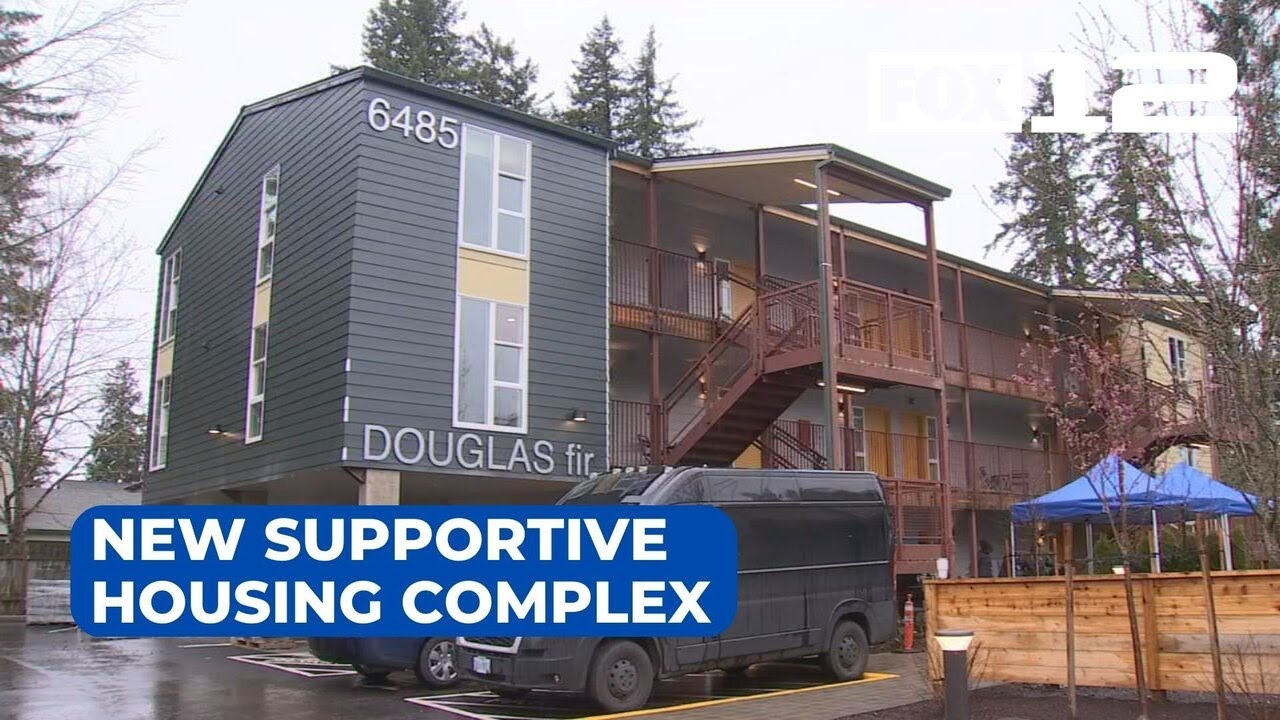 New supportive housing complex opens in SE Portland - YouTube