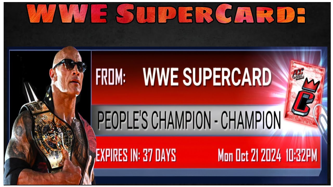 WWE Supercard: People's Champion reward - YouTube
