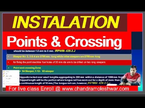 Installation of Point and crossing in Railway track !! - YouTube