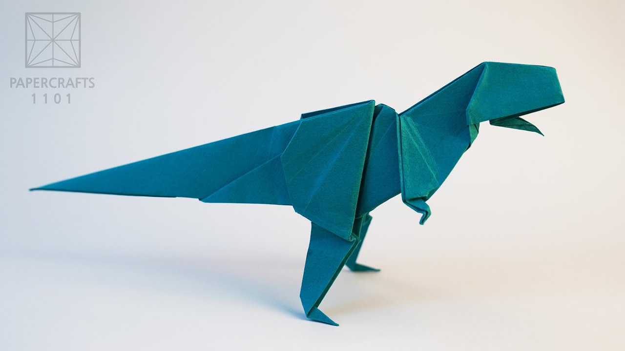 Origami Dinosaur Allosaurus - YouTube