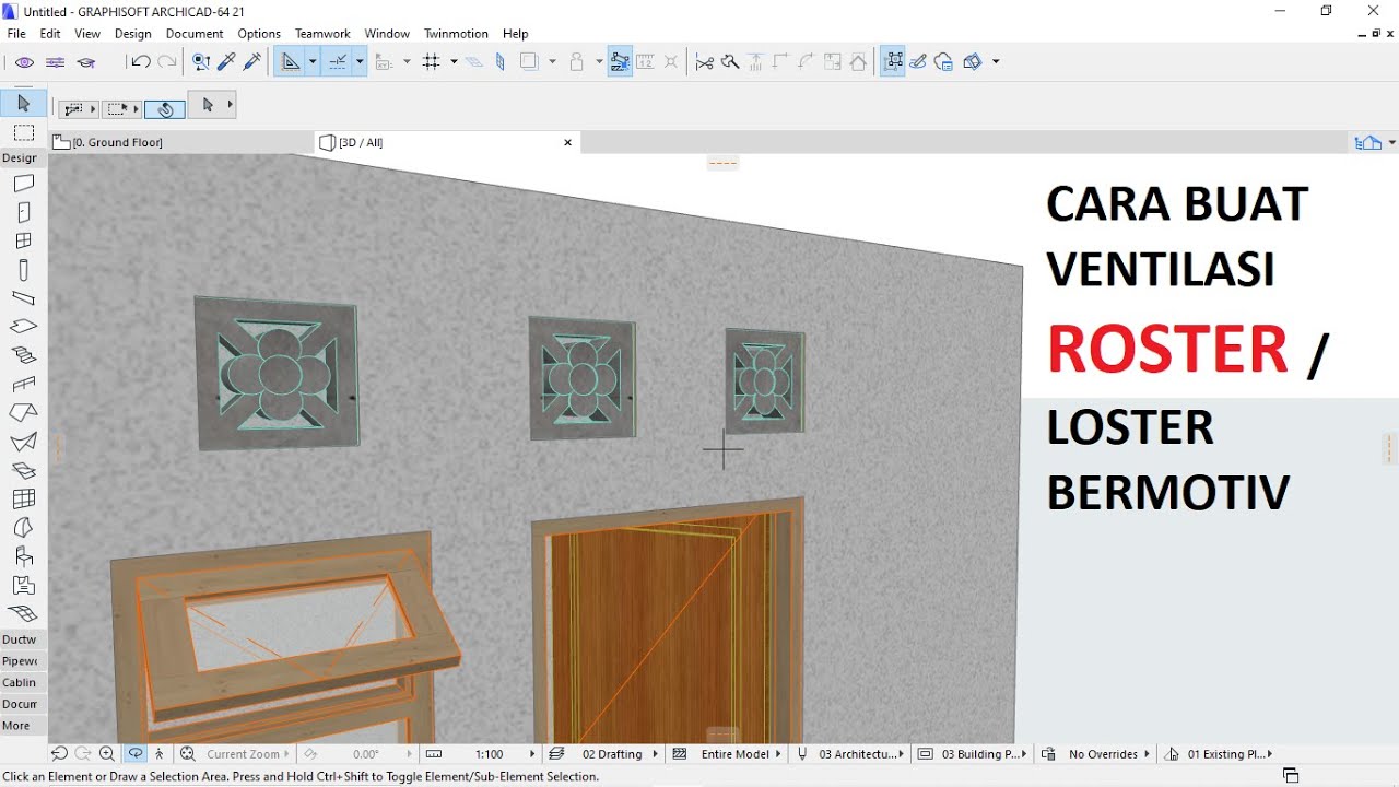 Tutorial Archicad 21 WINDOW (DESIGN - DESIGN TOOLS) - YouTube