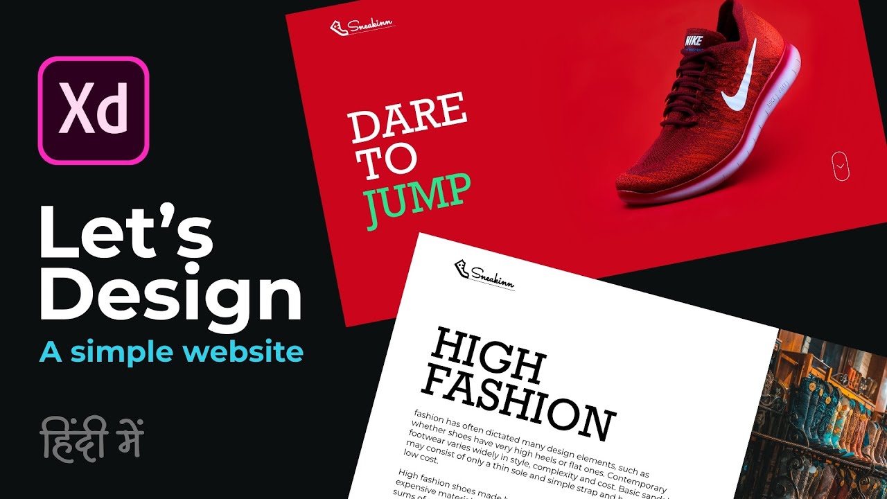 Adobe XD web design tutorial for beginners | हिंदी - YouTube