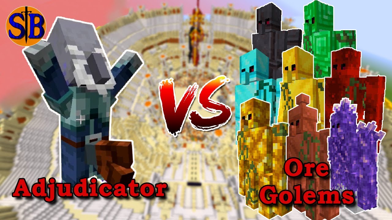 Adjudicator VS Ore Golems (Extra Golem) | Minecraft Mob Battle - YouTube