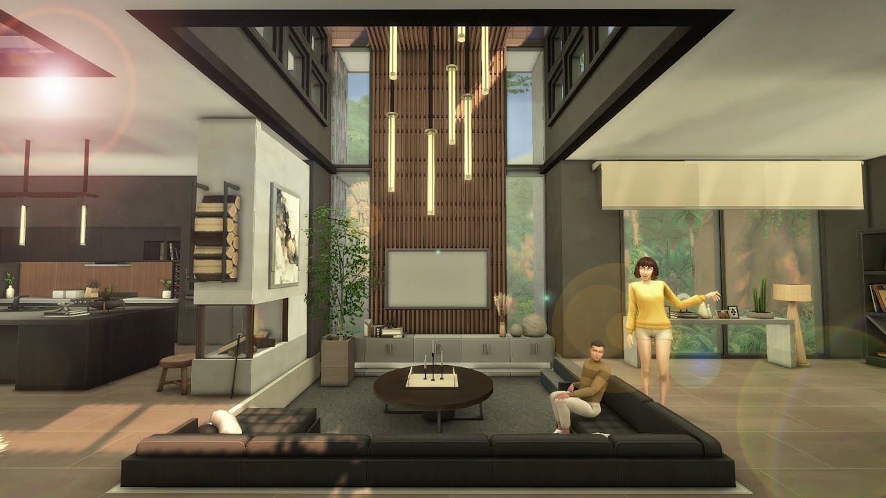 Contemporary Forest House (NO CC) | Stop Motion Build | Sims 4 - YouTube