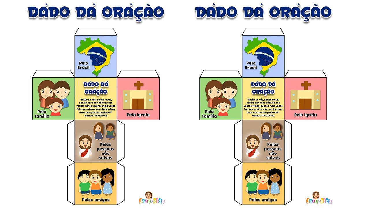 Dado Da Oração Para Imprimir - BRAINCP