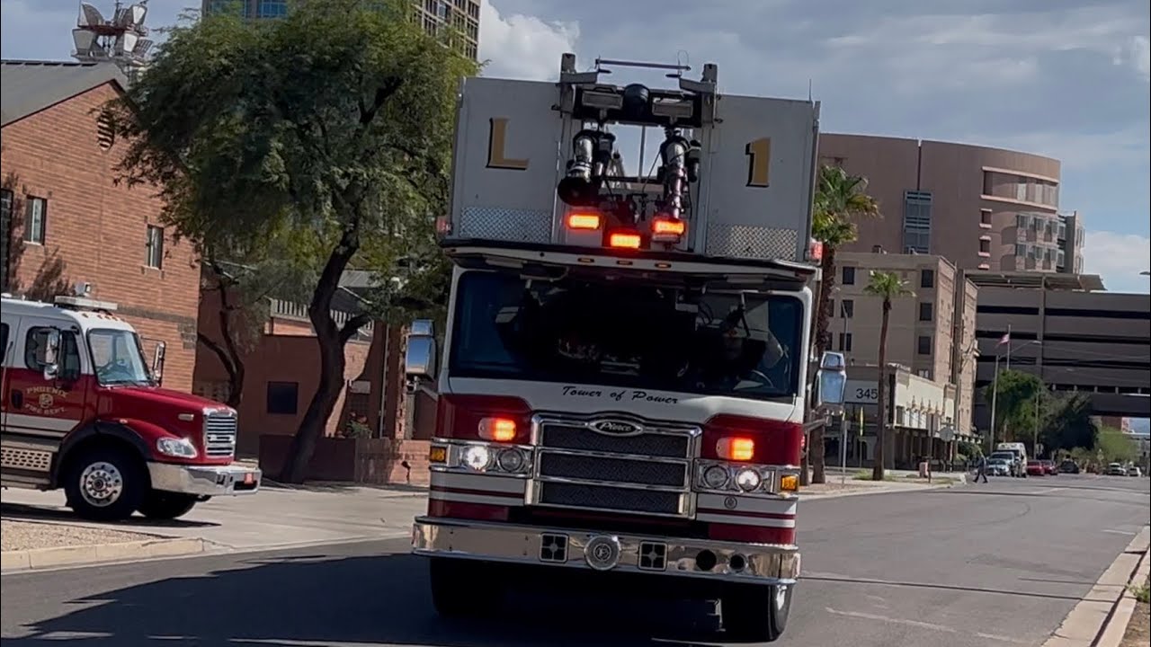Phoenix Fire Department: Ladder 1 Responding - YouTube