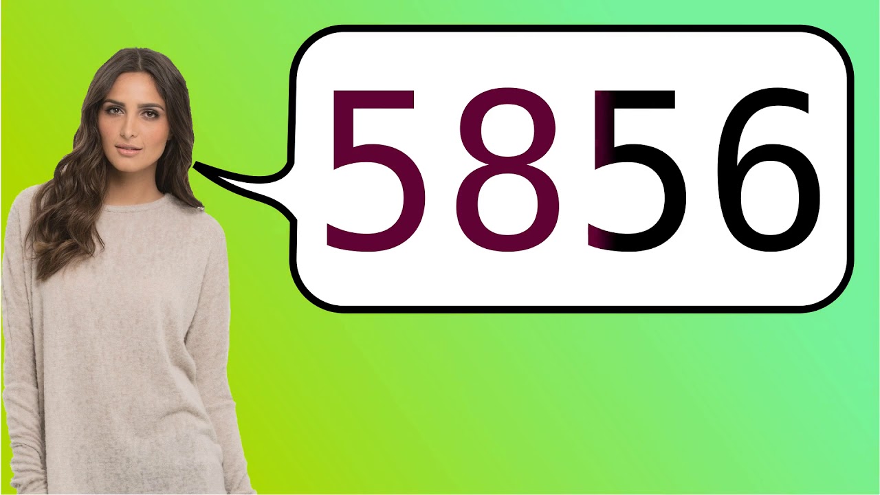 How to say '5856' in French? - YouTube