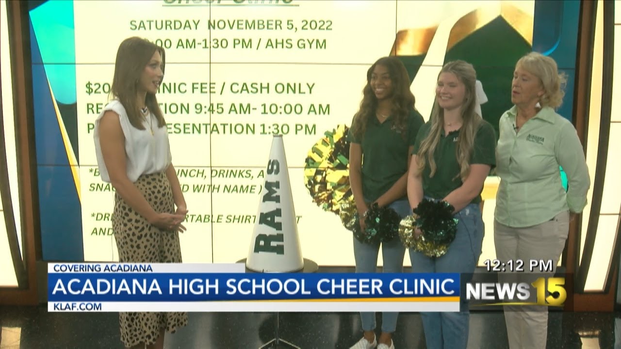 Acadiana High School Cheerleaders Host Clinic For Community Kids - YouTube