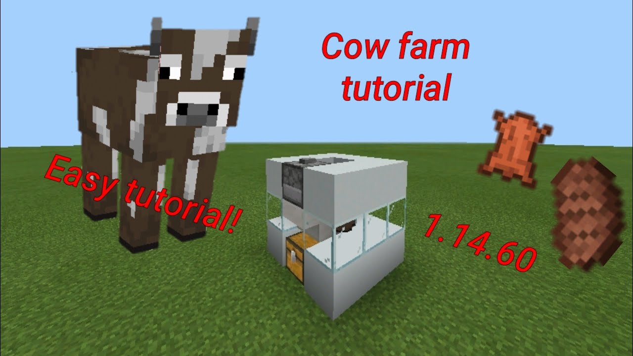 How to make a cow farm in 1.14.60 | Minecraft | Easy tutorial! - YouTube