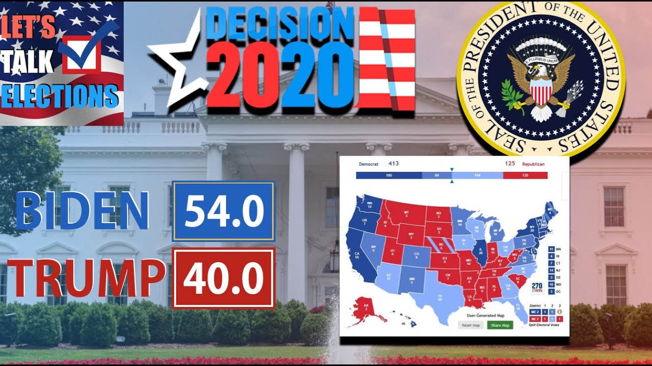 Joe Biden +14 Nationwide on an Electoral Map - YouTube