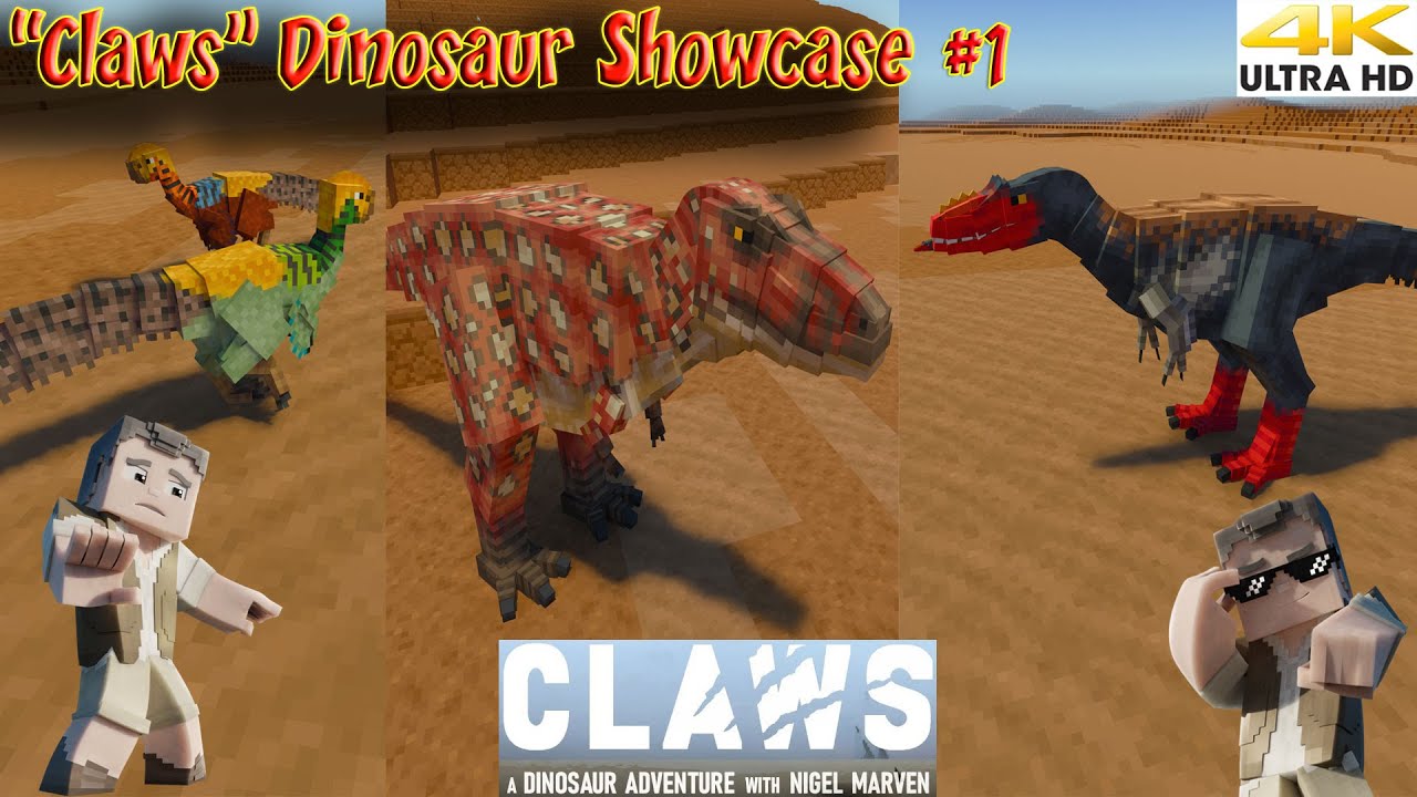 CLAWS Dinosaur Adventure Dino Showcase Pt1 CompyCraft Bedrock PE ...