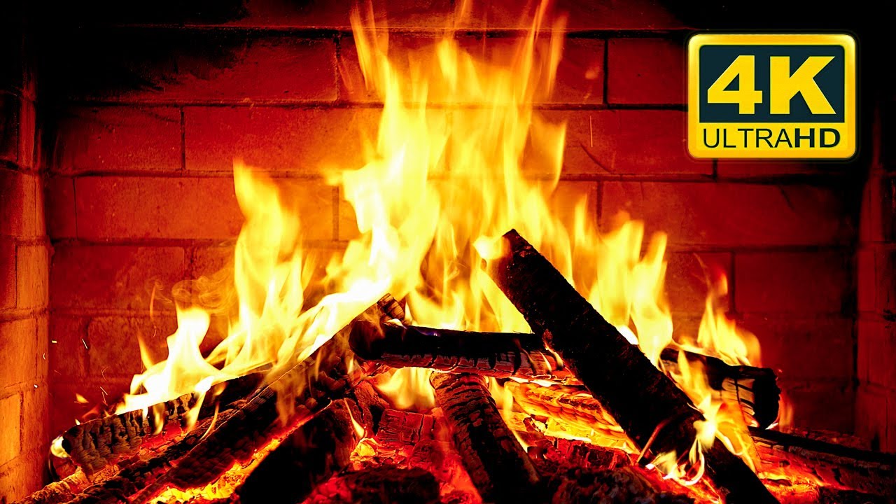 🔥 Cozy Fireplace 4K (12 HOURS). Fireplace with Crackling Fire Sounds ...