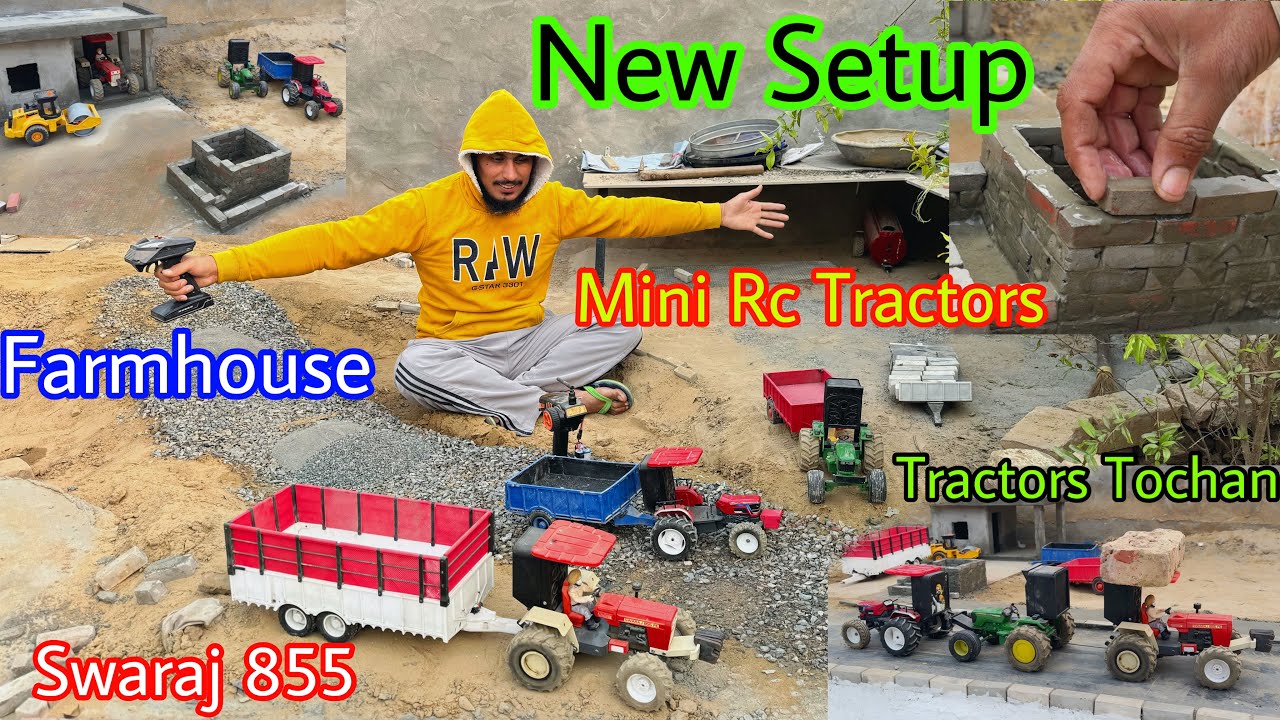 DIY Mini Farmhouse for Rc Tractors dc Motor working New Setup Upgrade ...