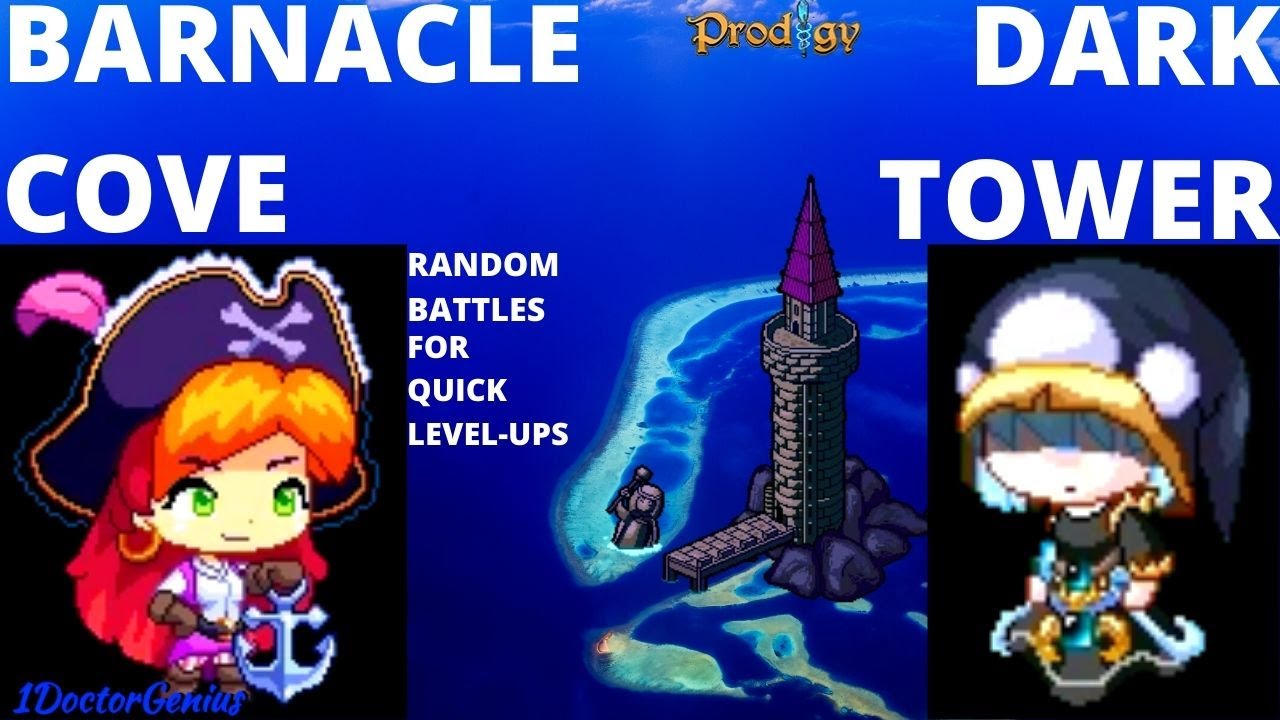 Prodigy Math Game: OLD BARNACLE COVE & DARK TOWER, Quick level-ups, Grd ...