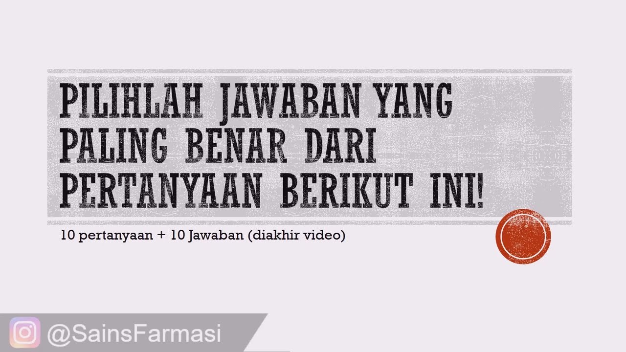 Kuis ILMU RESEP - Resep Yang Harus Segera - Takaran Terbesar Obat Cito ...