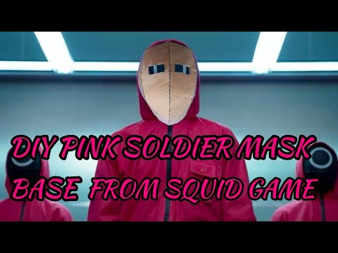 Make Your Own Squid Game Pink Soldier Mask Base (DIY TUTORIAL WITH ...