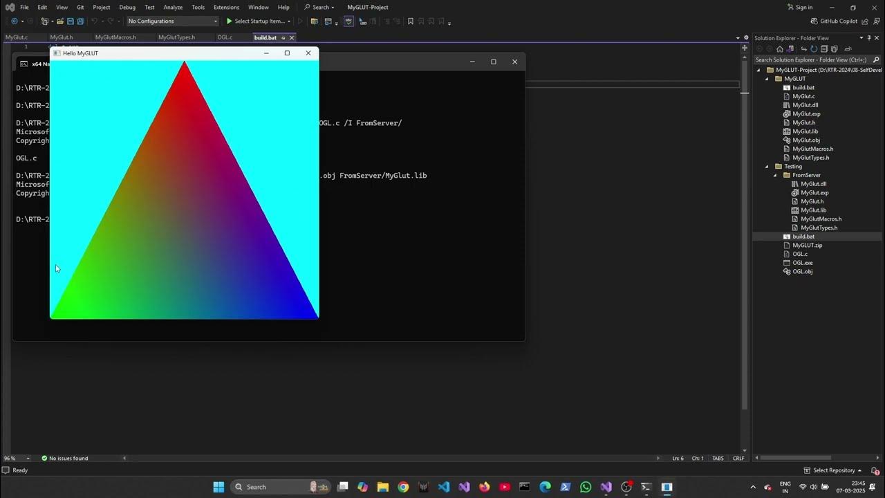 FreeGLUT Clone Demo | MyGLUT | OpenGL and Win32 SDK - YouTube