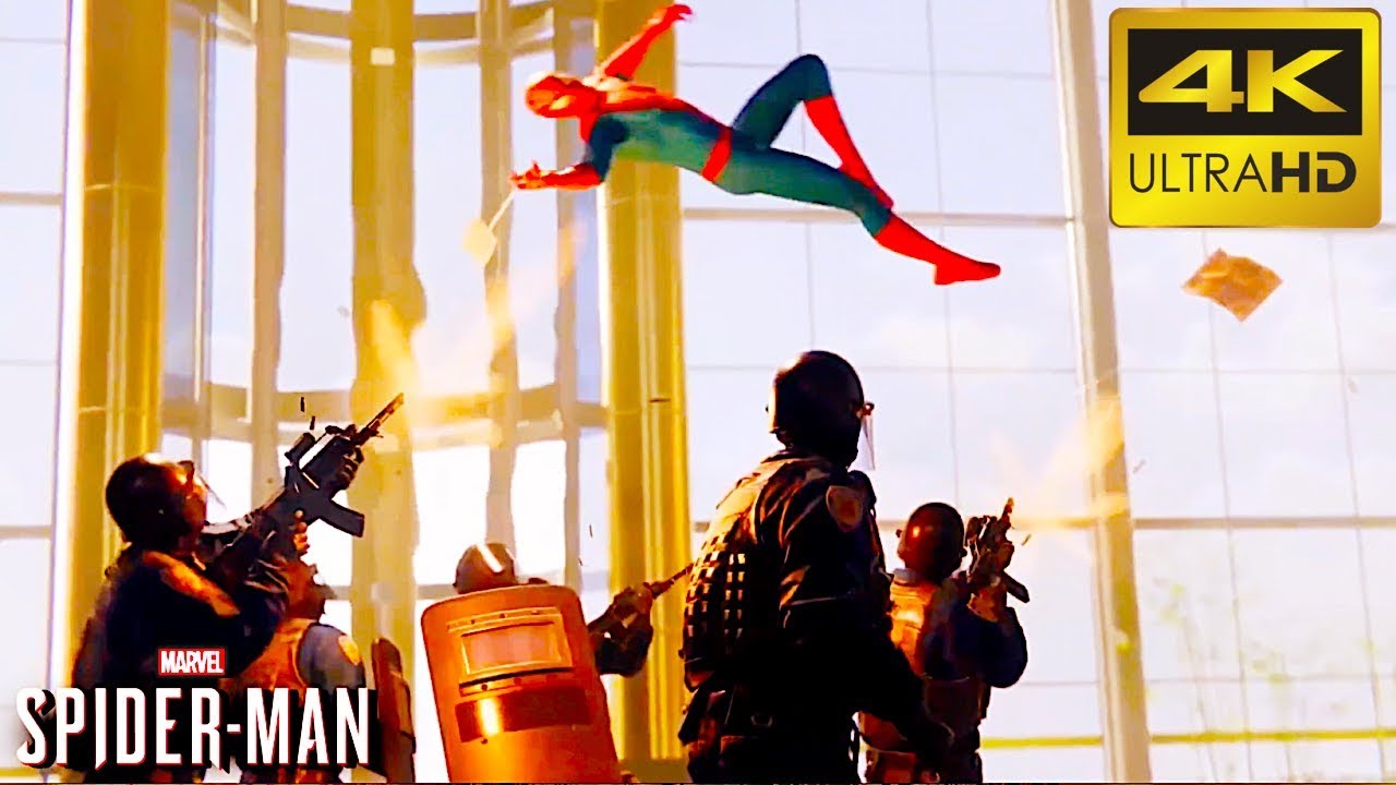 Marvel's Spider-Man PS4 - Badass Reflexes Scene [4K] - YouTube