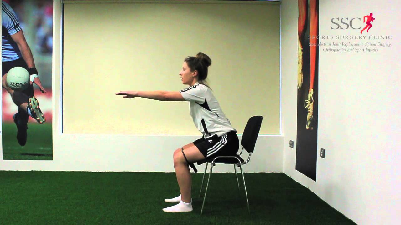 Ex 23 Banded Chair Squats - YouTube