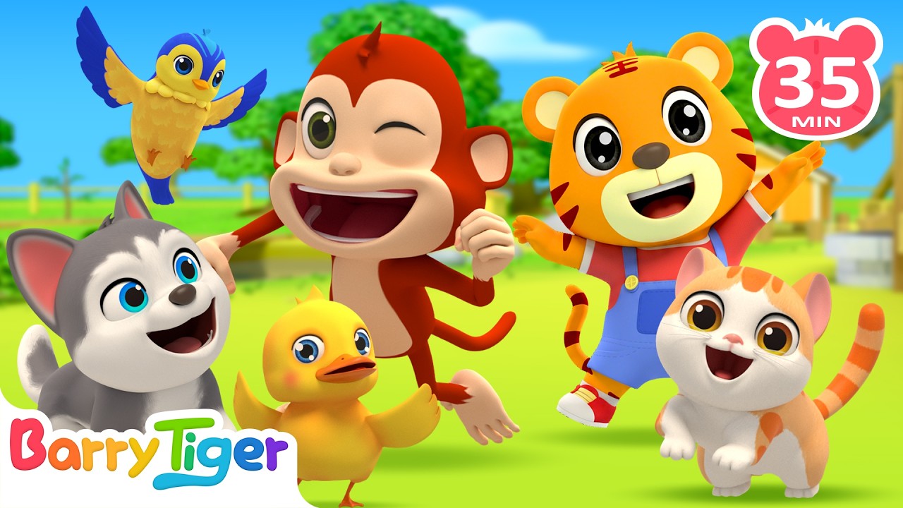 Animal Moves Dance Party 🦁 | Wiggle & Groove Fun | Kids Songs Nursery ...